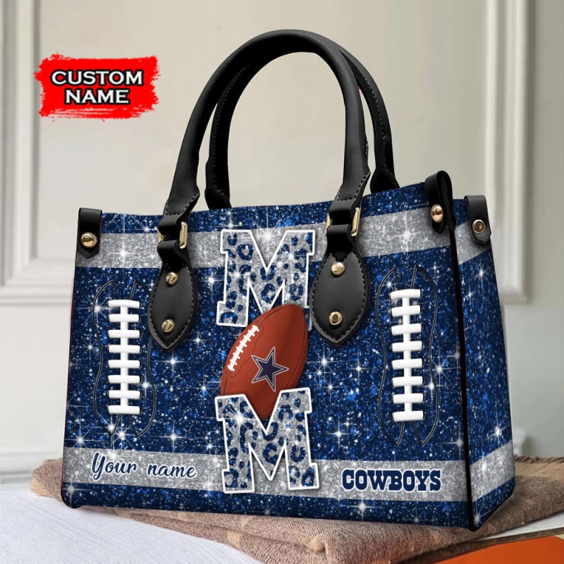 Dallas Cowboys Personalized Leather Hand Bag BBLTHB576 - AzicoStar
