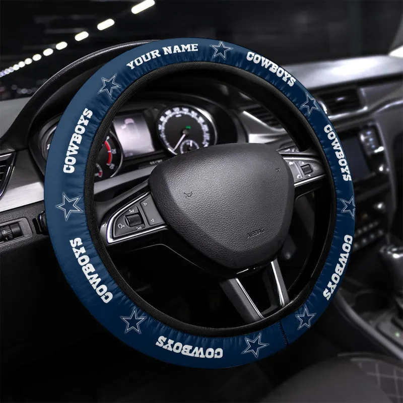 Dallas Cowboys Personalized 3D Steering Wheel Cover 72 - AzicoStar