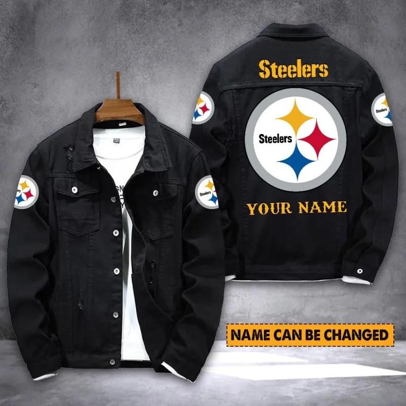 Pittsburgh Steelers Personalized New Denim Jacket S9DJ001 - AzicoStar