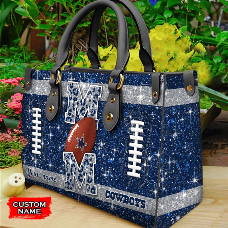 Dallas Cowboys Personalized Leather Hand Bag BBLTHB576 - AzicoStar