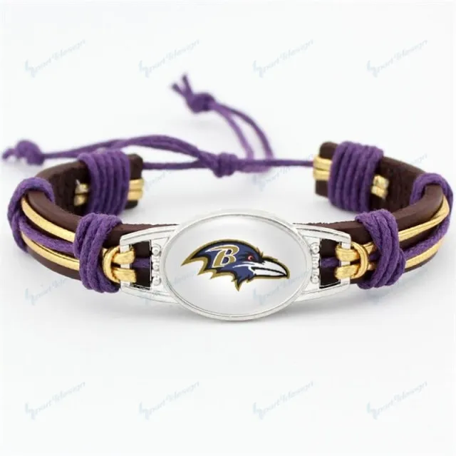 Baltimore Ravens Leather Bracelets - AzicoStar