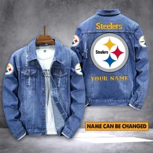 Pittsburgh Steelers Personalized New Denim Jacket S9DJ001 - AzicoStar